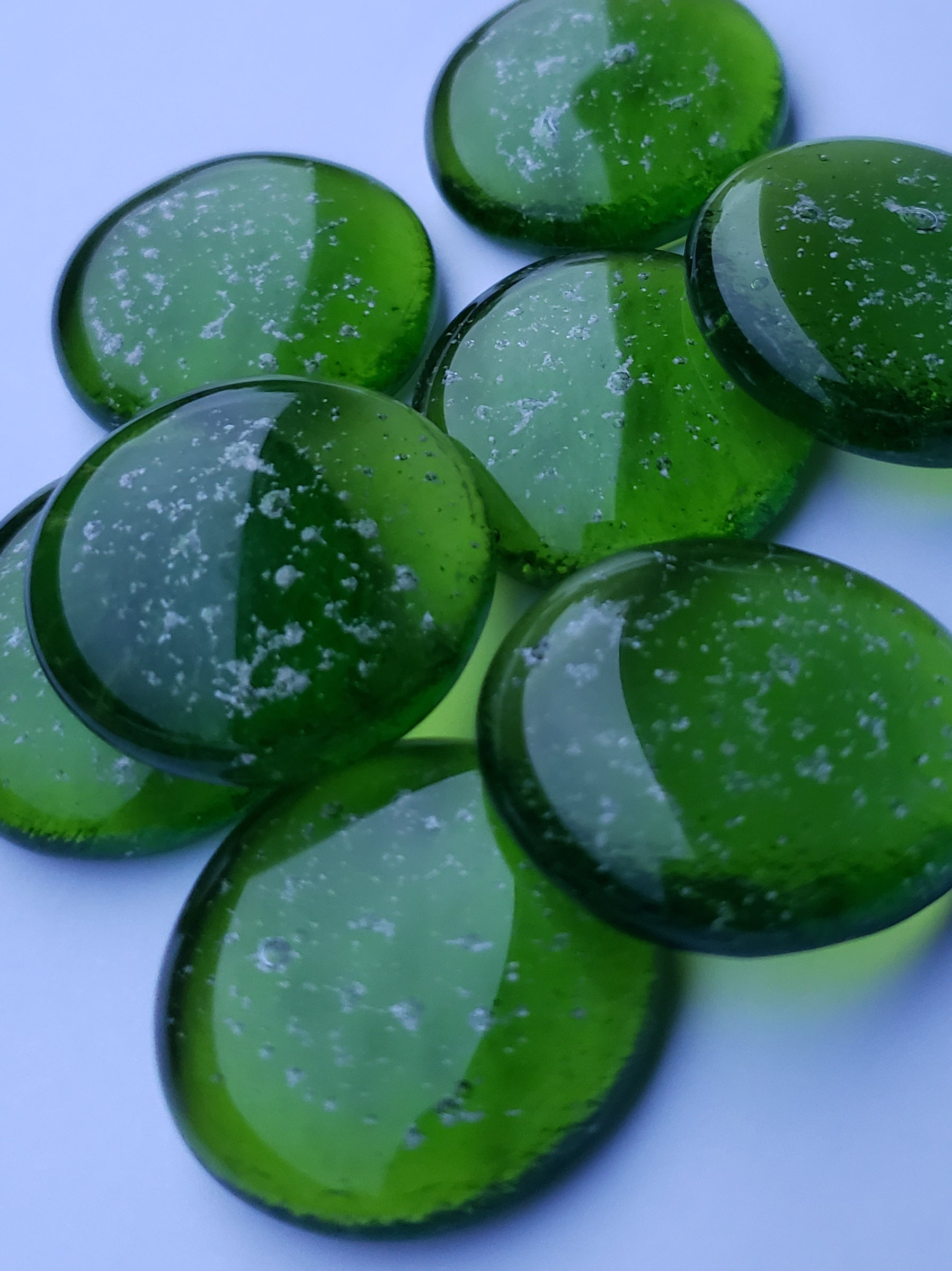 Cremation Memory Stones 4 (set) Ashes InFused in Glass pocket stone ...