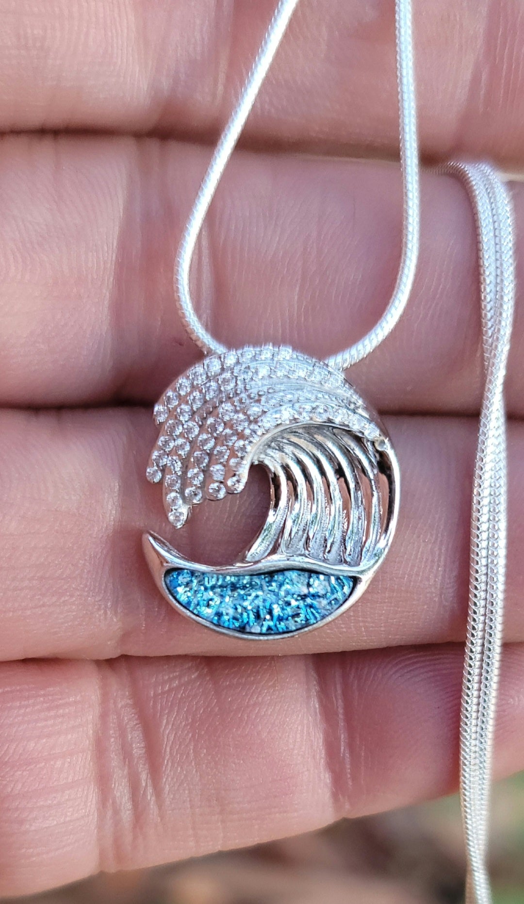 Cremation Jewelry Pendant Full Moon Tree of Life Ashes in Glass ...
