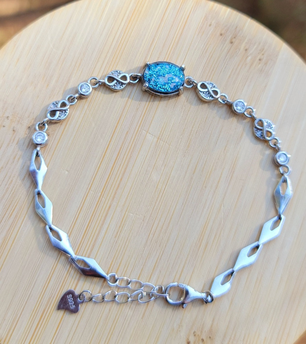 Heart Cremation Jewelry Bracelet Cuff Sterling Silver Ashes InFused ...
